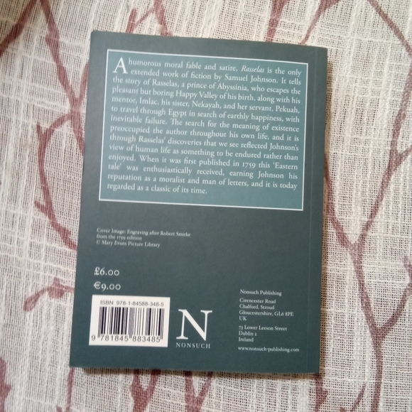 Other | The History Of Rasselas Prince Of Abyssinia Book | Poshmark